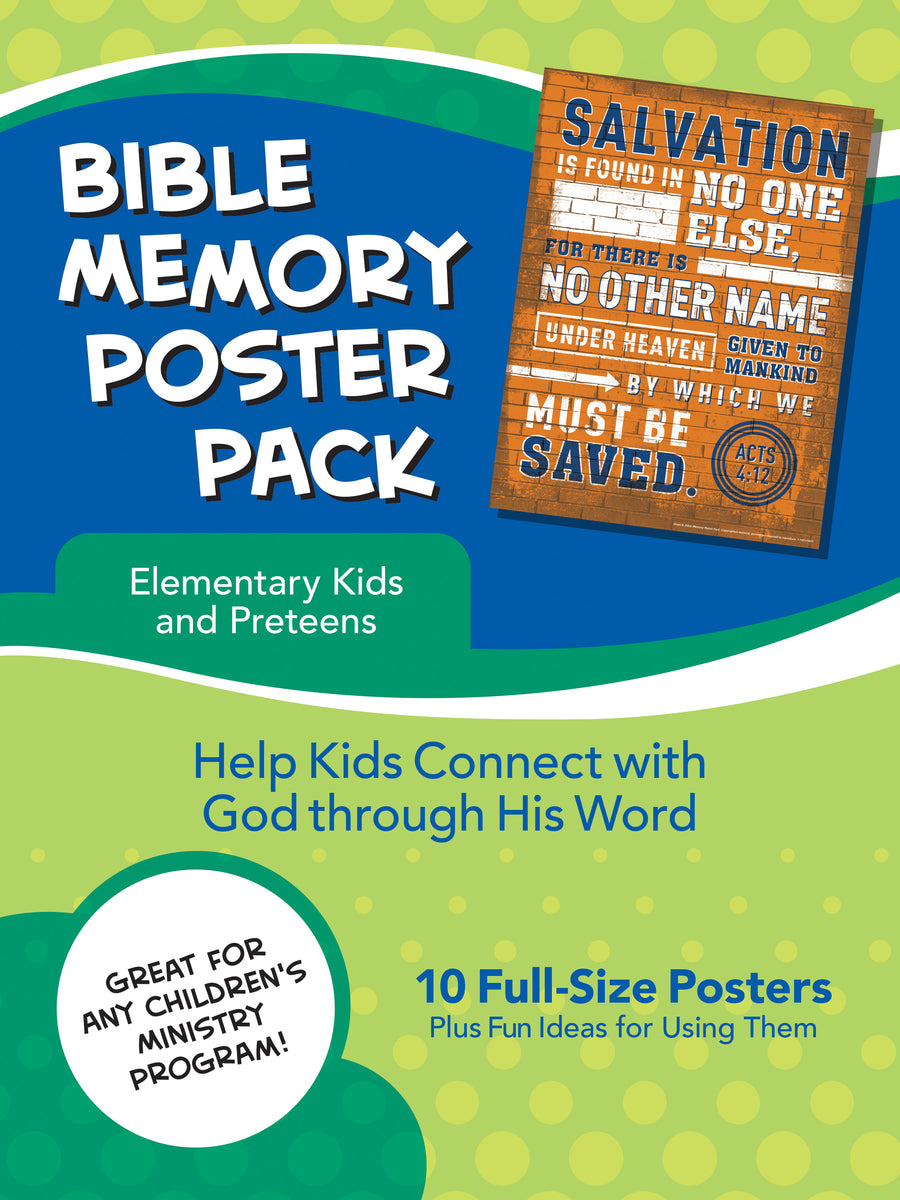 Bible Memory Poster Pack for Elementary Kids and Preteens – David C Cook
